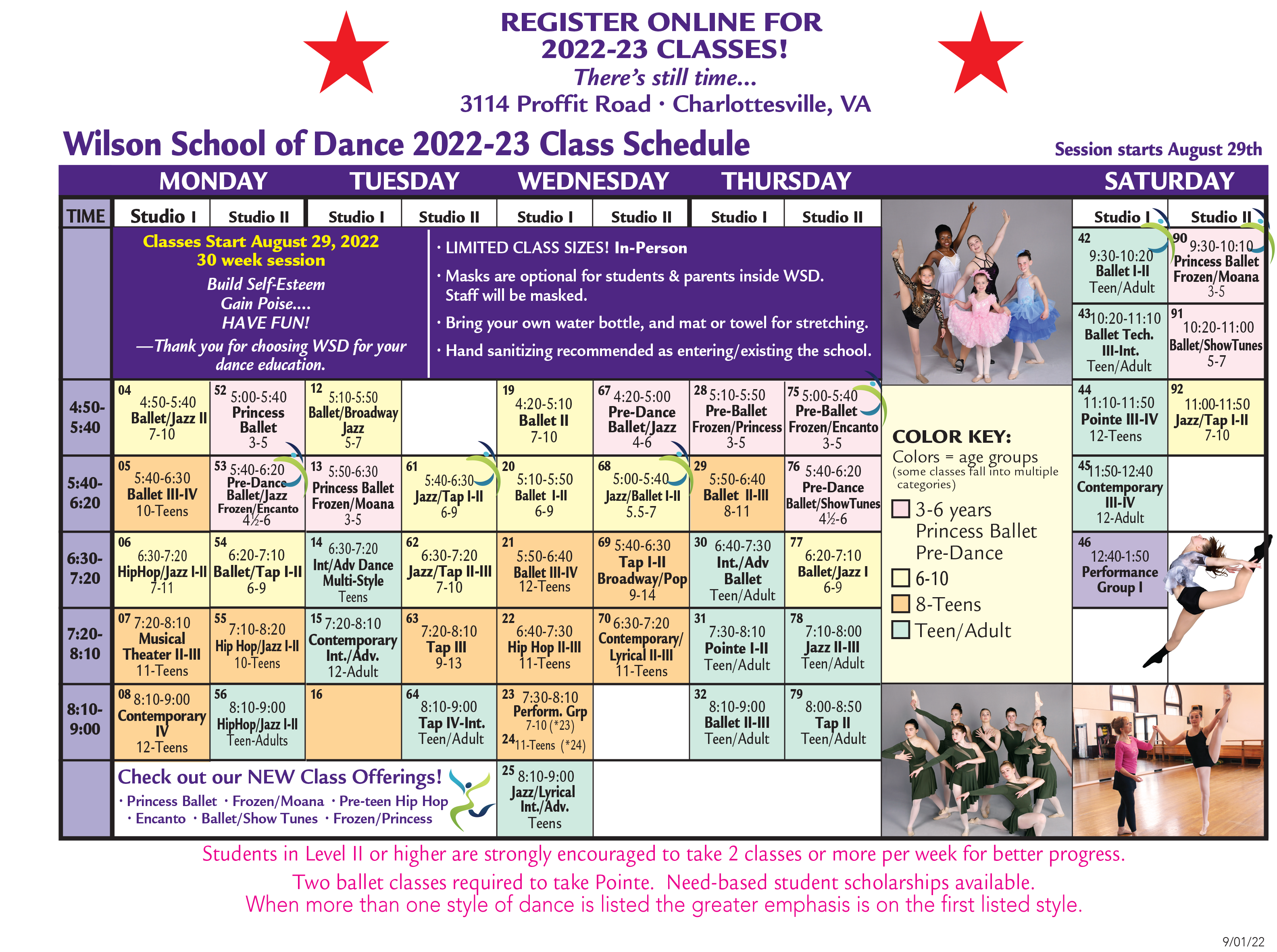 Wilson School Of Dance Charlottesville VA Dance Classes Schedule